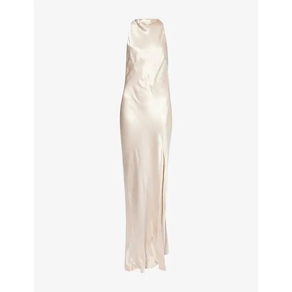 Bec & Bridge Sol Tie Satin Maxi Dress - Sand | Editorialist