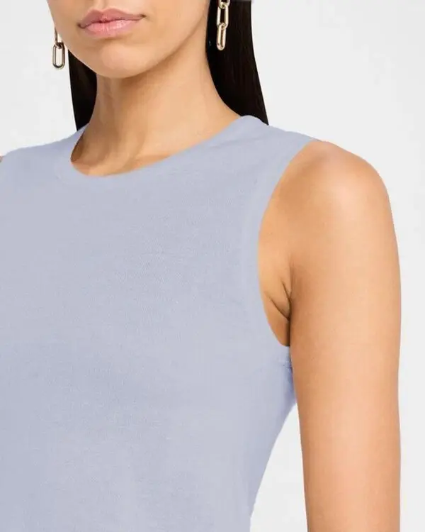 Majestic Filatures Machine-washable Cashmere Sleeveless Sweater - Ocean