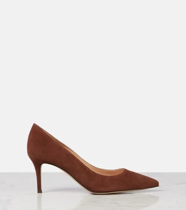 GIANVITO ROSSI 70 Suede Pumps - Brown