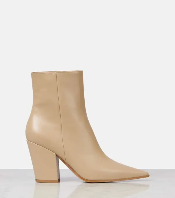 GIANVITO ROSSI Keinna 85 Leather Ankle Boots