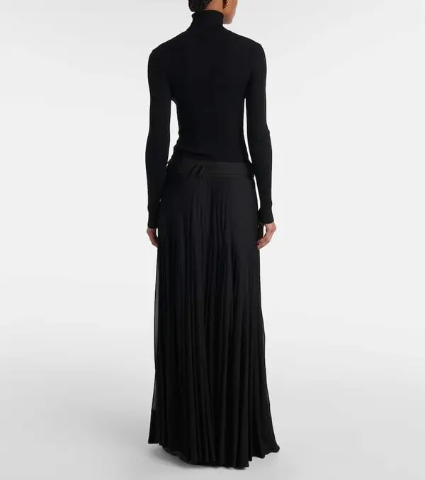 Burberry Pleated Maxi Skirt