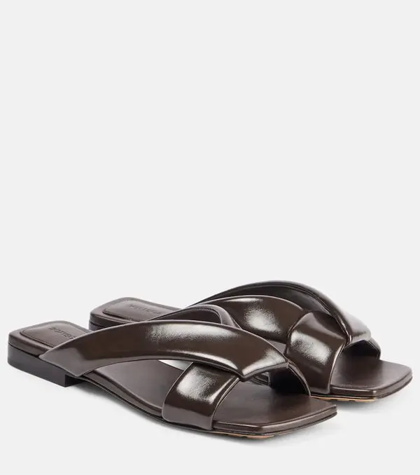 Bottega Veneta Riva Leather Sandals
