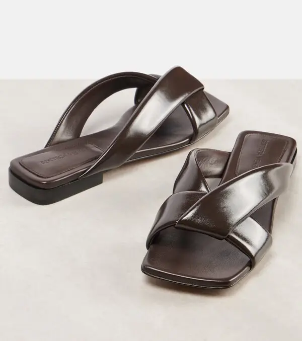 Bottega Veneta Riva Leather Sandals