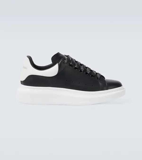 Alexander McQueen Oversized Leather Sneakers - Black