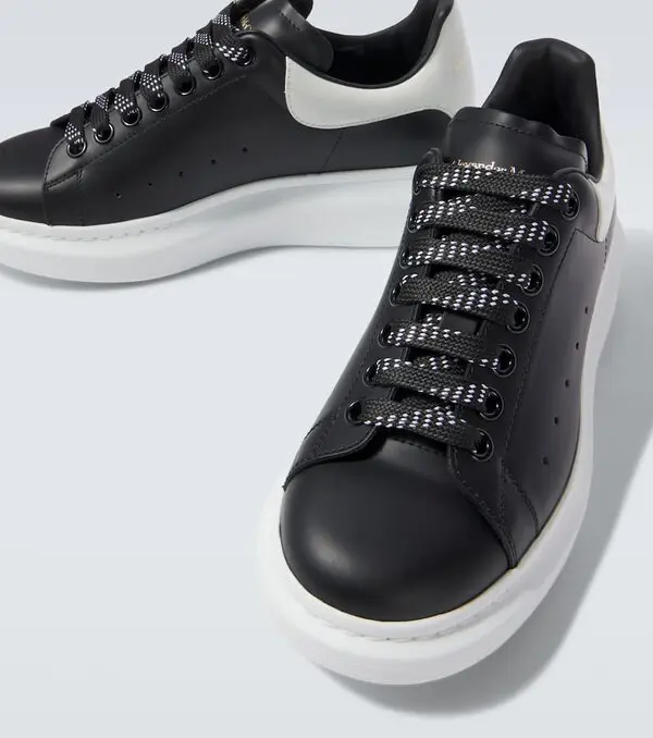 Alexander McQueen Oversized Leather Sneakers - Black