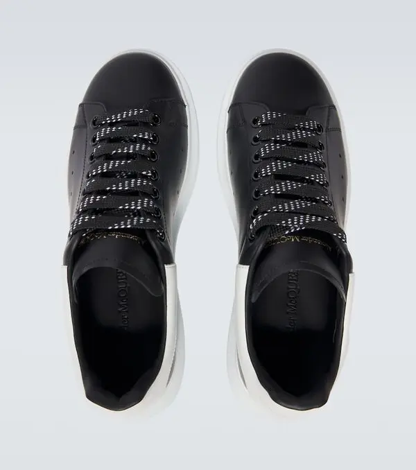 Alexander McQueen Oversized Leather Sneakers - Black