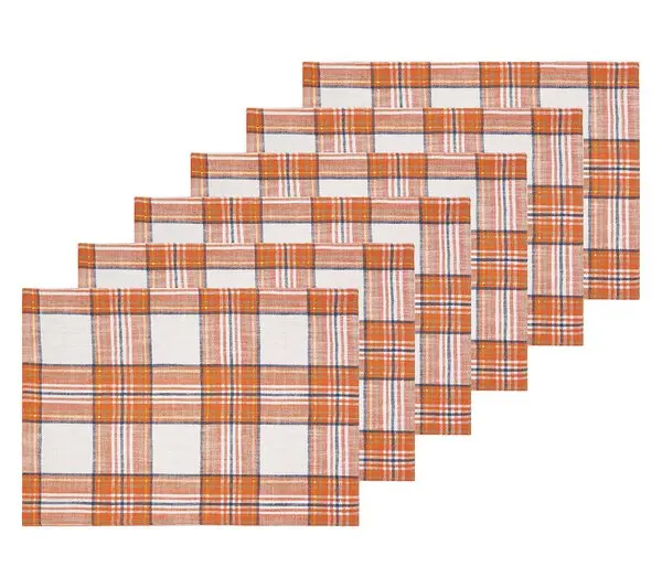 VALERIE PARR HILL Gibson Plaid Placemat Set Of 6 Valerie - One-color