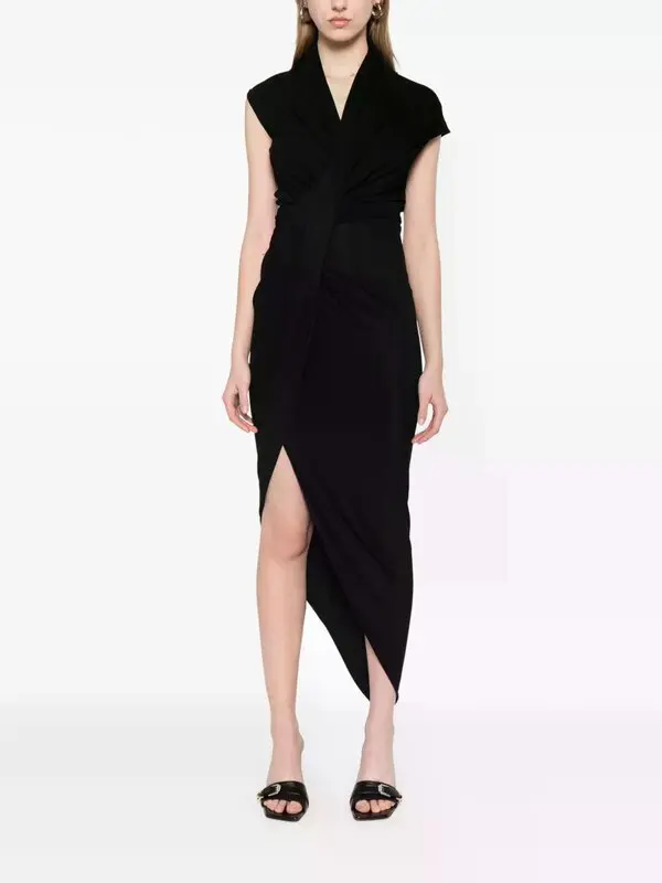 Balenciaga Draped Midi Dress