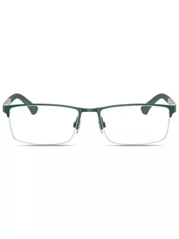 Emporio Armani Rectangle Frame Glasses - Green