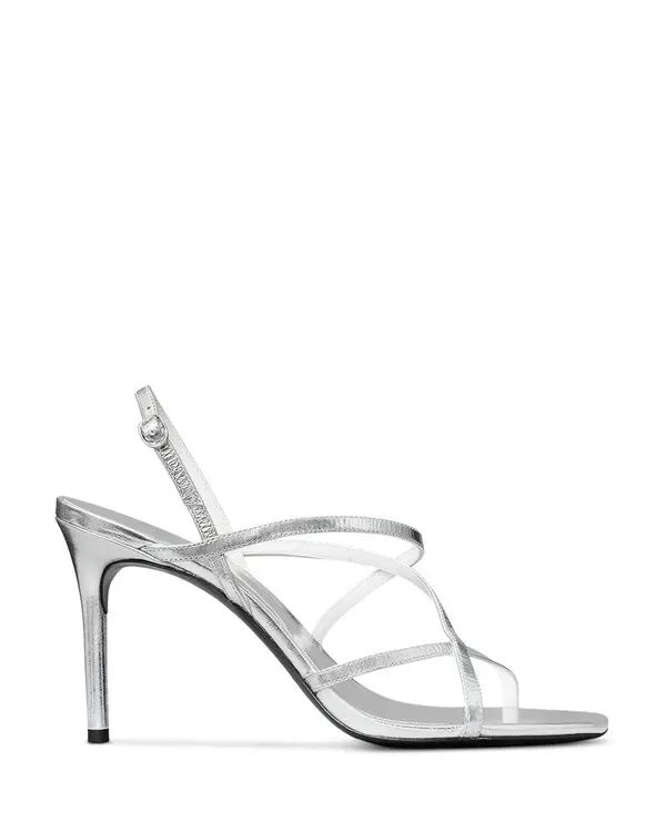 Tory Burch Multi-strap Stiletto Sandals - Silver
