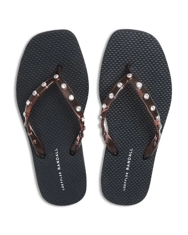 LOEFFLER RANDALL Flip Flop Sandals - Brown/black