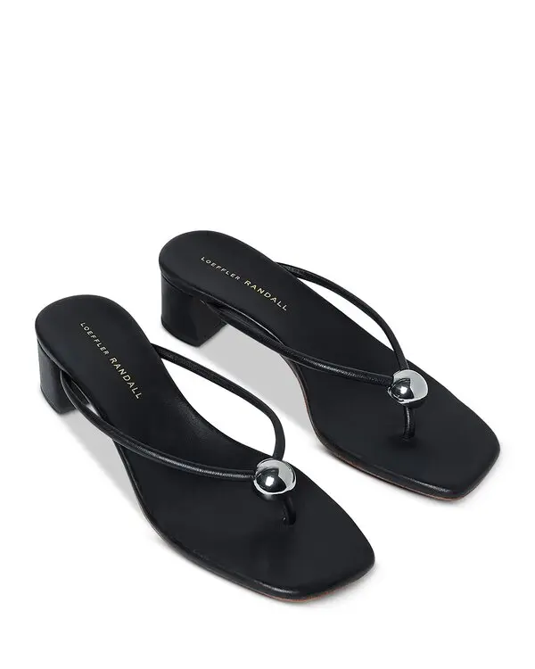 LOEFFLER RANDALL Odessa Leather Sandals - Black