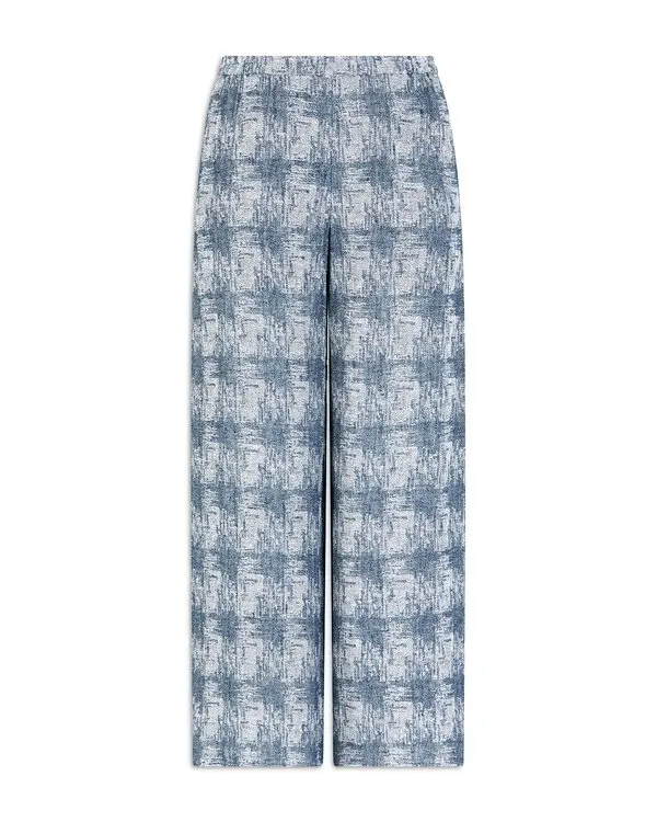 Emporio Armani Linen Blend Checkered Trousers