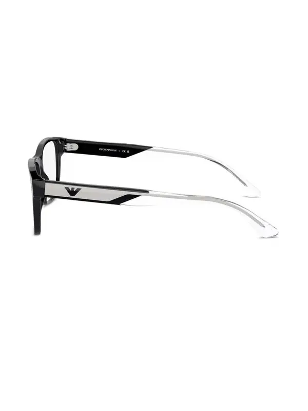 Emporio Armani Rectangle Frame Eyeglasses - Black