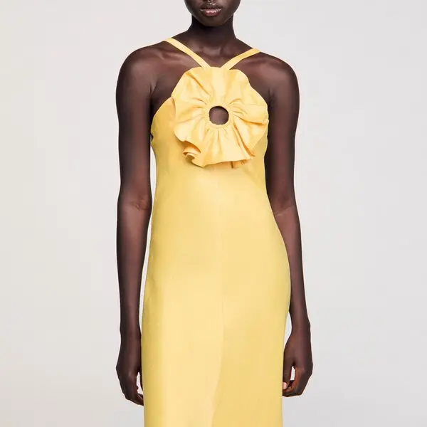 Sandro Floral Detail Maxi Dress