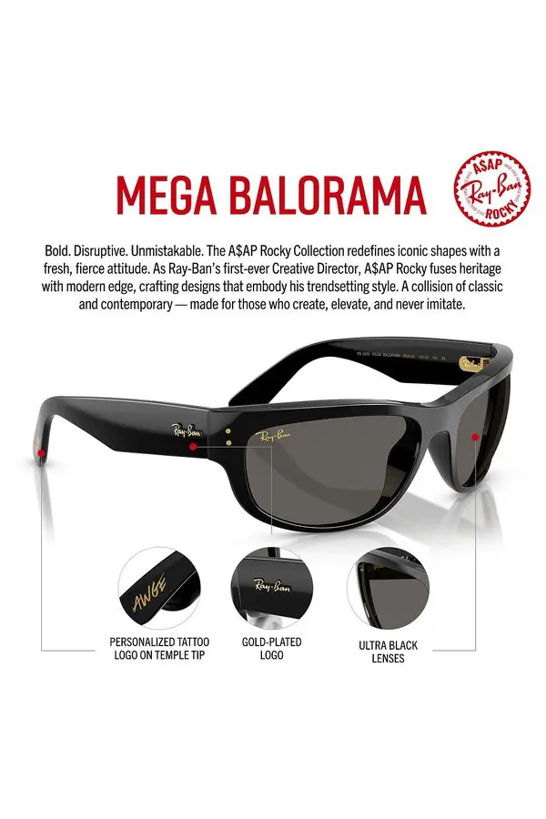 Ray-ban X A$ap Rocky Mega Balorama 63 - Black