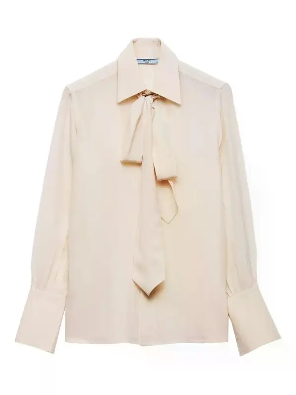 Prada Marocain Shirt - Neutrals
