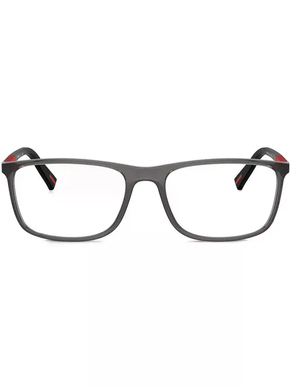 Prada Ps 03qv Rectangle-frame Glasses - Grey