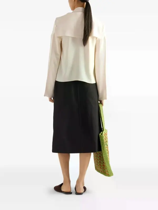 Prada Cotton Midi Skirt - Black