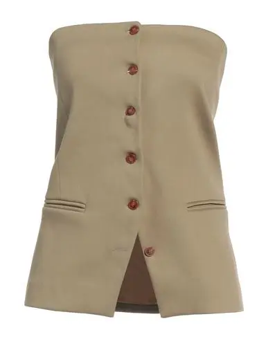 ALYSI Tube Top In Cotton Blend - Beige