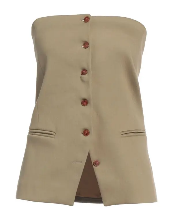 ALYSI Tube Top In Cotton Blend - Beige