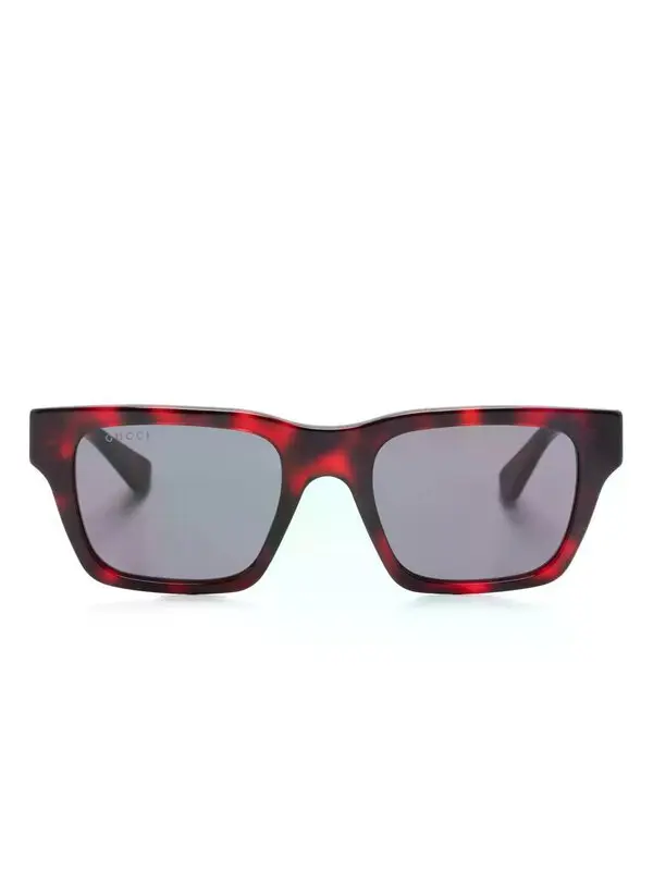 Gucci Square-frame Sunglasses - Red