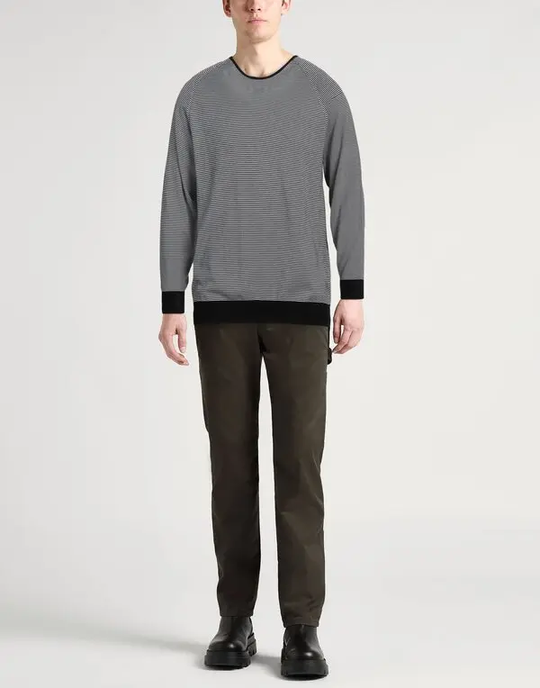 LARDINI Striped Knit Crewneck Sweater