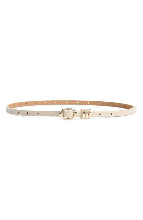 Ettika Triple Keeper Leather Belt - Ivory