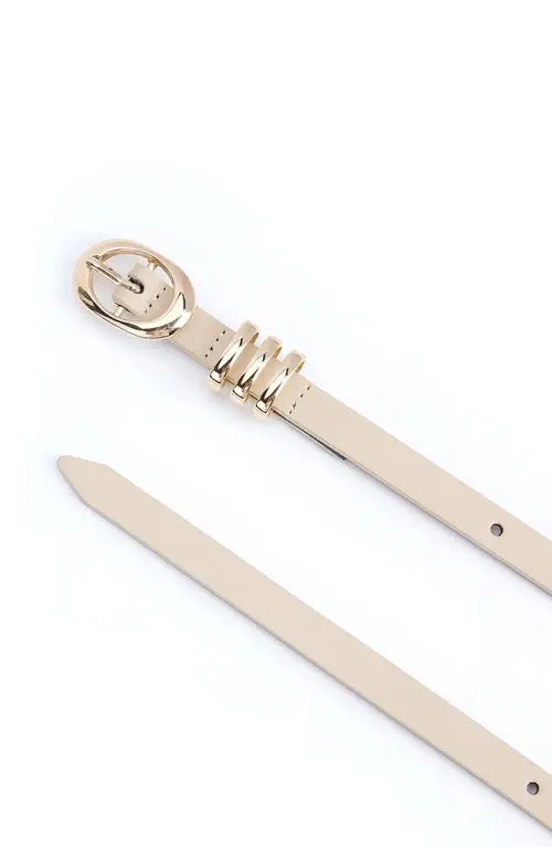 Ettika Triple Keeper Leather Belt - Ivory