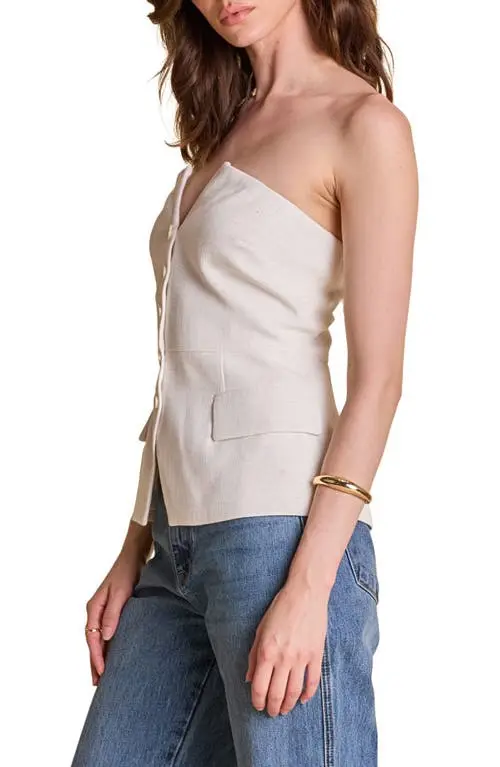 Endless Rose Button Front Strapless Top