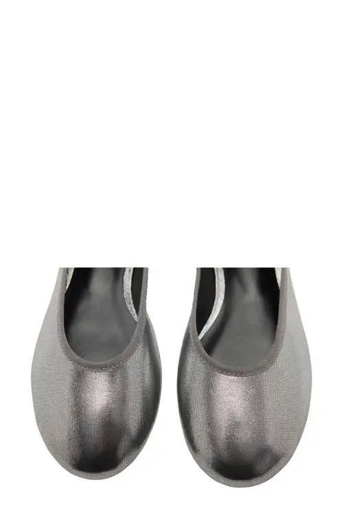 Mango Metallic Finish Ballet Flats