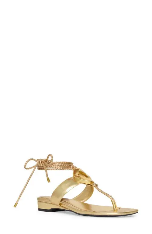 Rebecca Minkoff Ankle Wrap Sandal - Gold