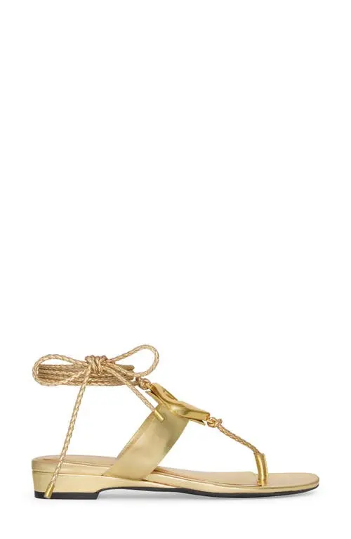 Rebecca Minkoff Ankle Wrap Sandal - Gold