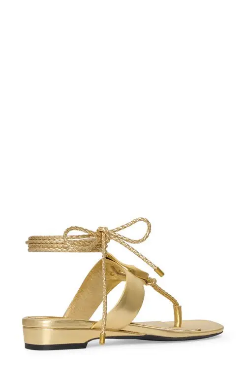 Rebecca Minkoff Ankle Wrap Sandal - Gold