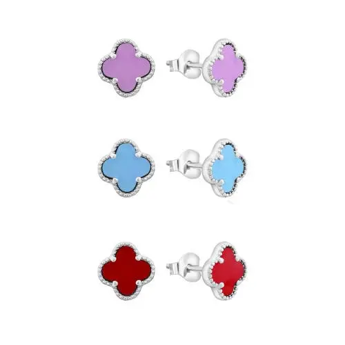 DONATELLO GIAN Stud Earrings 3-pack - Silver