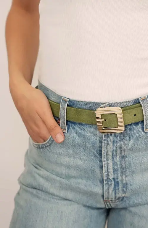 Ettika Suede Belt - Olivine