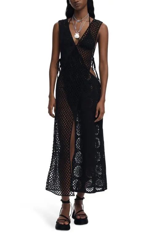 Desigual Open Kit Cover-up Maxi Wrap Dress