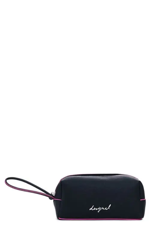 Desigual Faux Leather Wristlet - Black