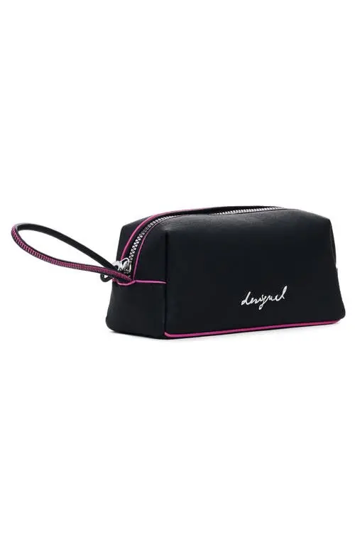 Desigual Faux Leather Wristlet - Black