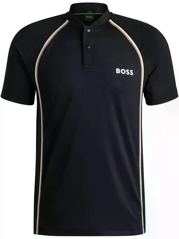 BOSS Logo-print Polo Shirt - Black