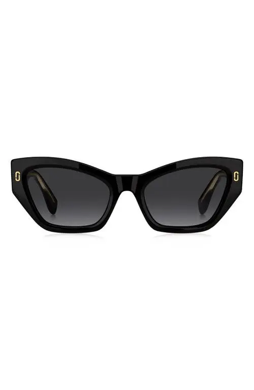 Marc Jacobs 54mm Logo Cat Eye Sunglasses - Black