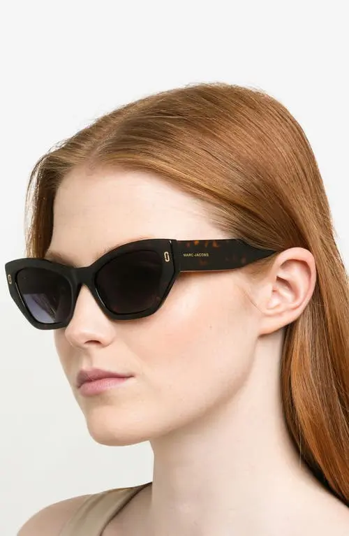 Marc Jacobs 54mm Logo Cat Eye Sunglasses - Havana