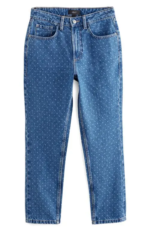 NEXT Polka Dot Straight Leg Jeans