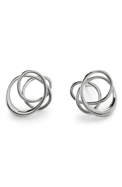 Monica Vinader Nura Wrap Stud Earrings - Sterling Silver