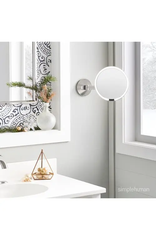SIMPLEHUMAN Hard Wired Wall Mount Sensor Mirror - Brushed