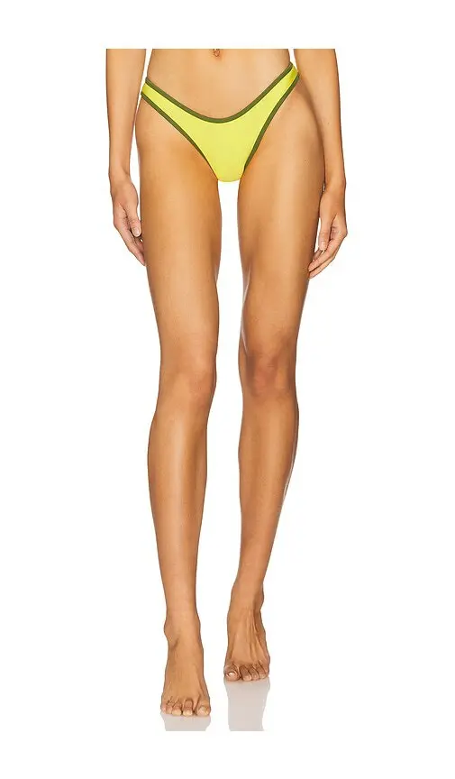 LOVEWAVE The Rielle Bottom - Yellow & Olive Green