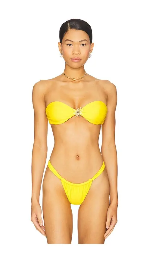 LOVERS AND FRIENDS Freya Bikini Top - Mustard Yellow