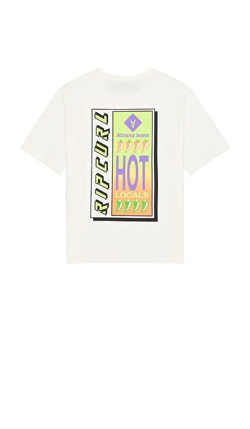 Abrand Denim X Rip Curl Hot Locals Tee In White