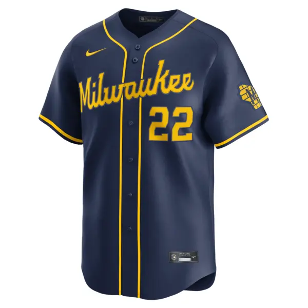 Nike Christian Yelich Milwaukee Brewers Mlb Limited Jersey - Blue
