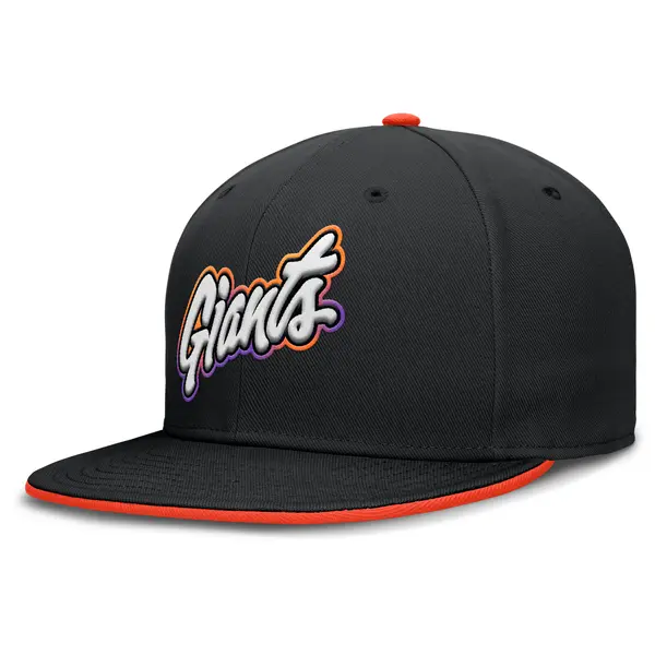Nike San Francisco Giants City Connect True Dri-fit Mlb Fitted Baseball Cap - Black